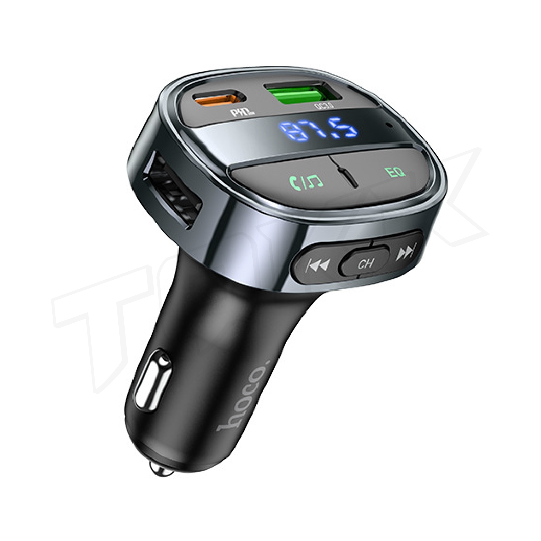 Hoco E70 ตัวเพิ่มช่อง ตัวชาร์จ PD30W +QC3.0 Car Bluetooth FM transmitter รุ่นใหม่ล่าสุด แท้100% ...