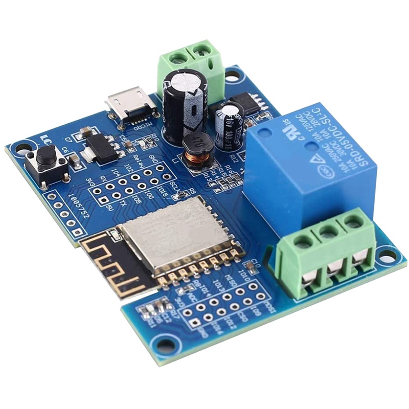 WIFI Relay Controller Module, DC 5V 8V-80V ESP8266 Wireless Controller Module ESP-12F for IOT ...