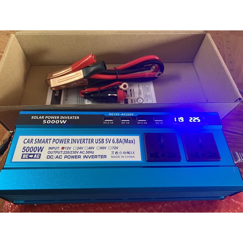พร้อมส่ง Inverter 5000w 12v24v to 220v เครื่องแปลงไฟแบตเตอรี่เป็นไฟบ้าน - gG7ZpVuA - ThaiPick