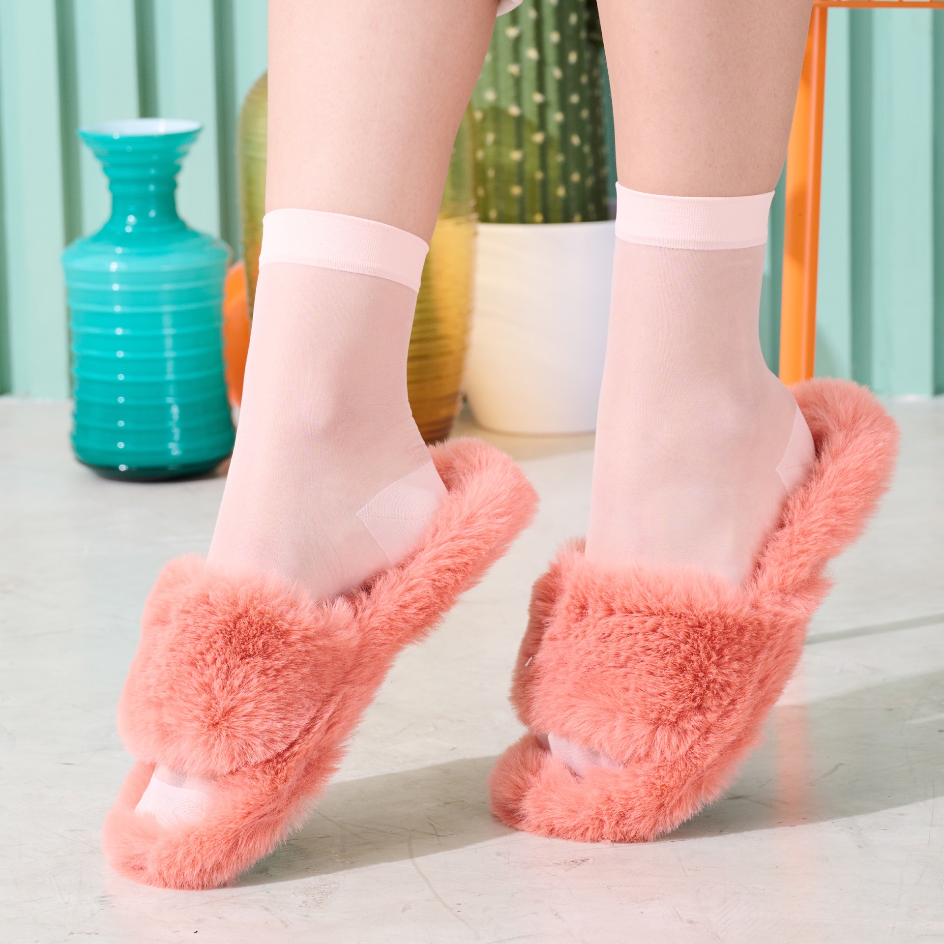 Cherilon เชอรีล่อน ถุงเท้า Candy Socks เนื้อ Sheer Support บาง สวยใส ใส่เย็น กระชับ ยืดหยุ่นดี ...