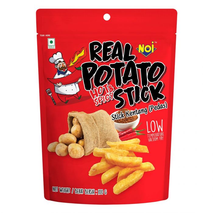 เอ็นโอไอ มันฝรั่งชนิดแท่งทอดกรอบ รสฮอตแอนด์สไปซี 100 กรัม NOI Hot Spicy Potato Sticks 100g ...