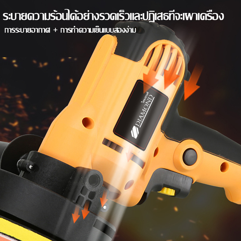 KAMAX เครื่องขัดสีรถยนต์ เครื่องขัด 5 นิ้ว 950W ขัดเงารถยนต์ แถมฟรี ชุด ...