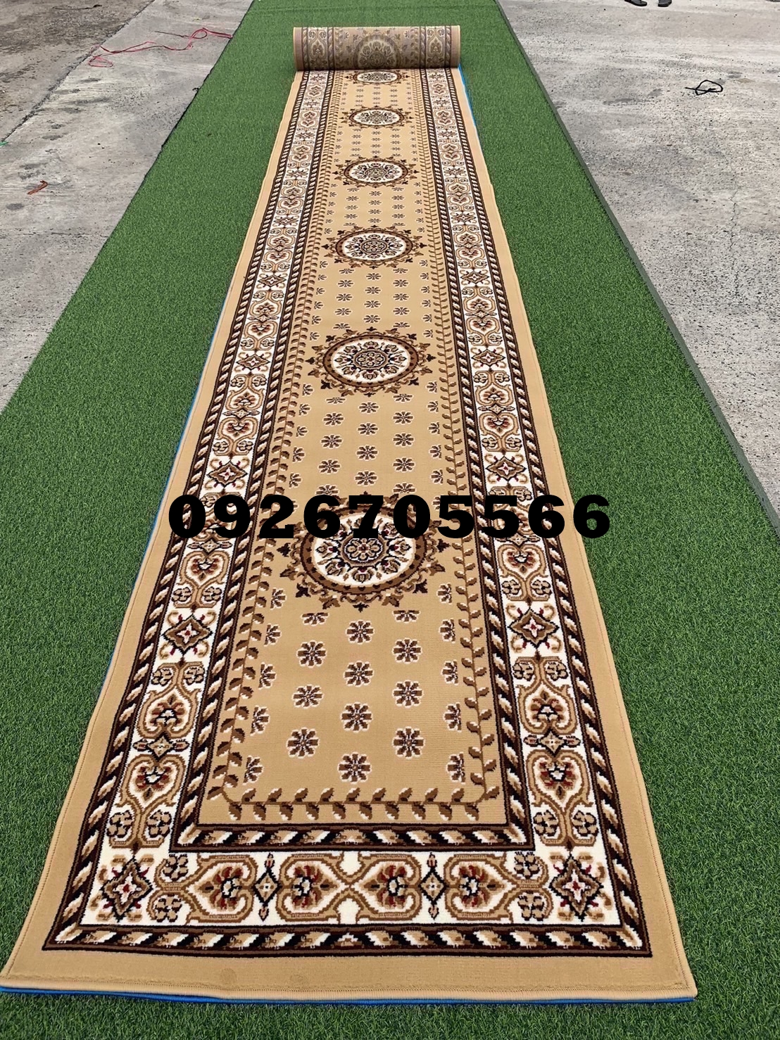 พรมยาว 10 เมตร กว้าง 1 เมตร พรมทางเดิน พรมบันได พรมวัด พรมปูอาสนะ | Lazada.co.th