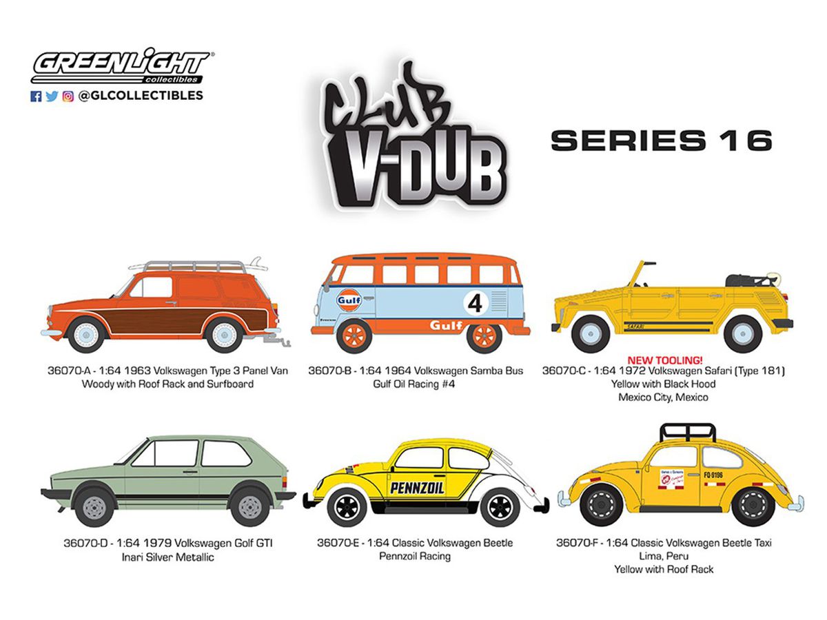 Greenlight 164 Club V-Dub Series 16 - 1963 Volkswagen Type 3 Panel Van ...