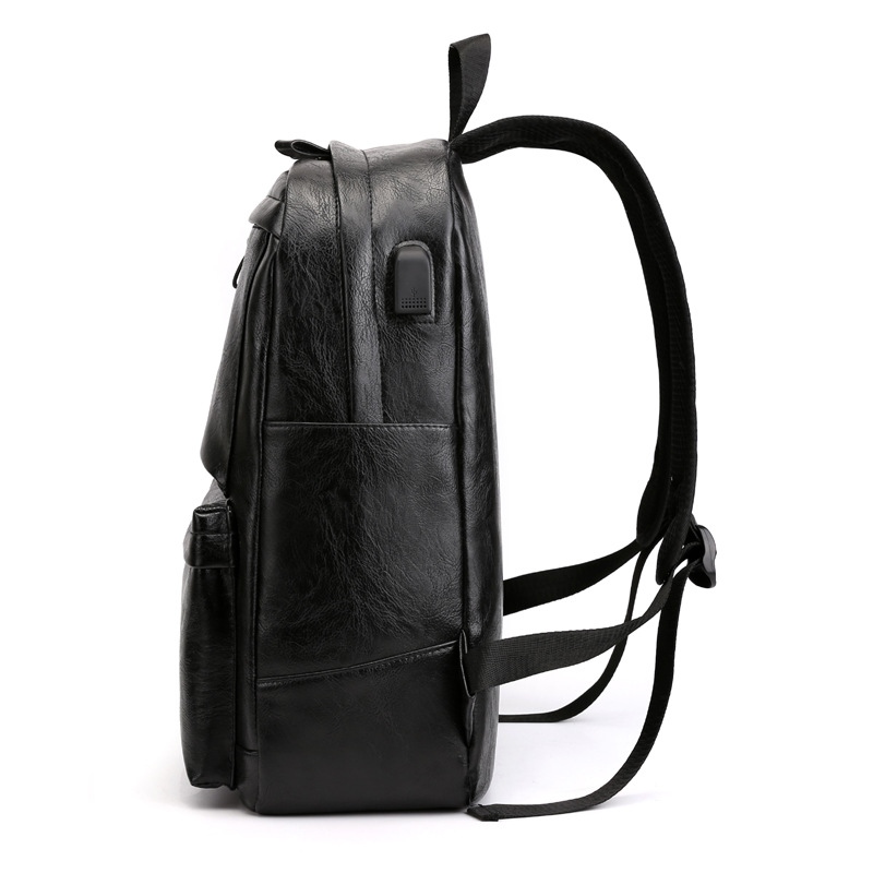 The new computer backpack PU leather business and leisure travelers han ...