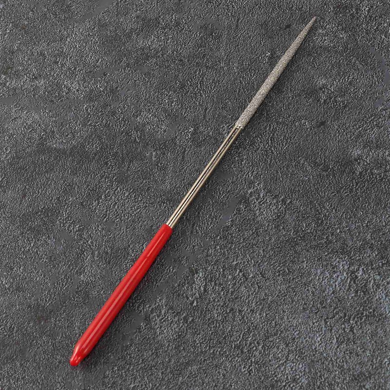 Lapidary Round Rat Tail Diamond Files 3mm x 140mm Silver Tone Red ...