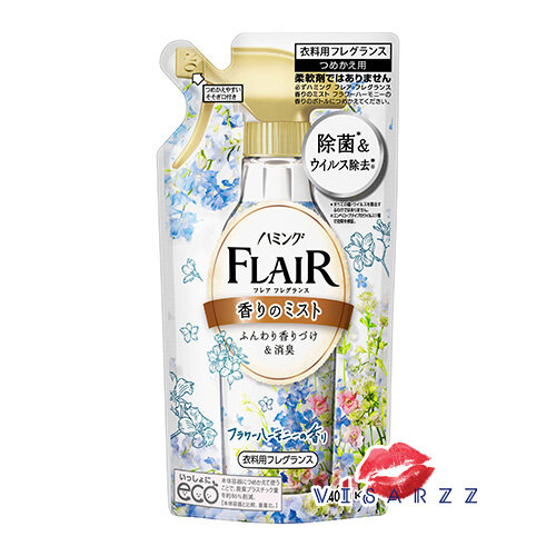 (Refill ถุงสีฟ้า กลิ่น Flower Harmony) Kao Flair Fragrance Styling Mist 240mL สเปรย์ฉีดผ้าเรียบ ...