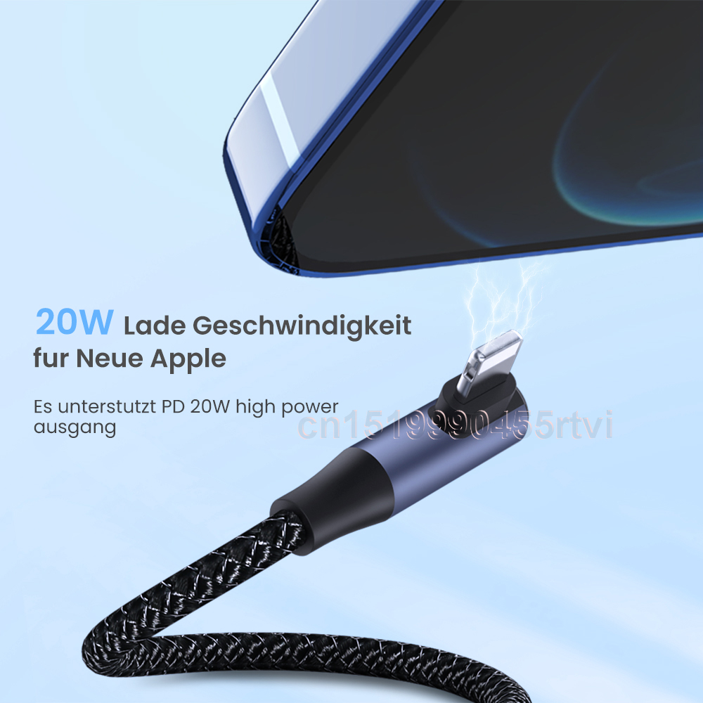 20W PD USB Cable For iPhone 12 Mini 12 11 Pro Max New SE XR XS 3A Fast ...