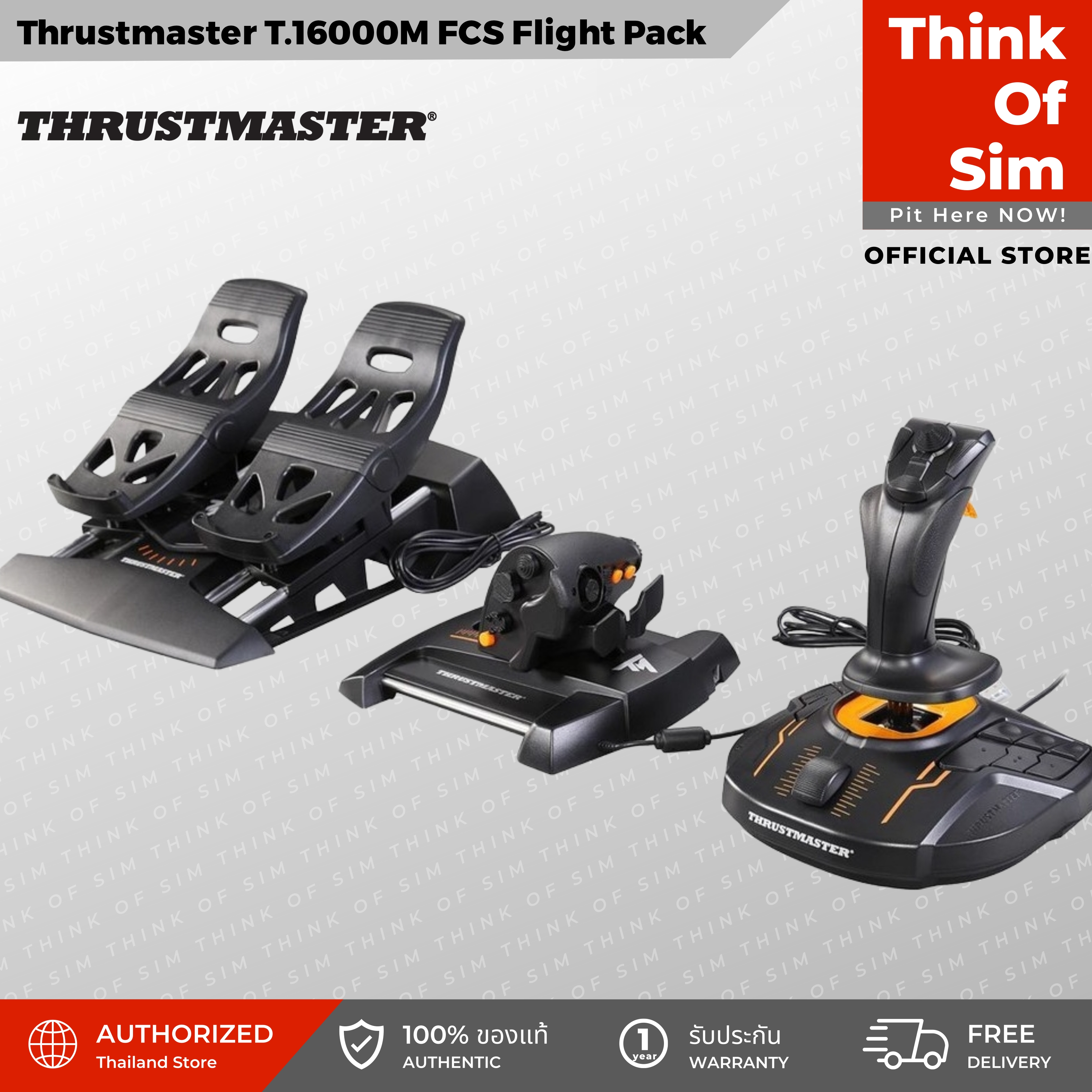 คันเร่ง จอยขับเครื่องบิน ชุดเล่นเกม Thrustmaster T.16000M FCS Flight ...