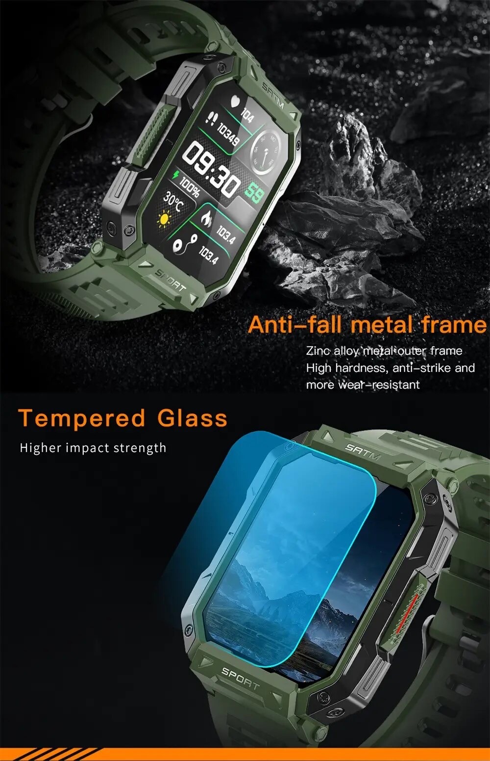 นาฬิกาอัจฉริยะ Kawa F307 วัดน้ำตาลในเลือด วัดอัตราการเต้นหัวใจ กันน้ำ วัดแคลลอรี่ รองรับภาษาไทย ...