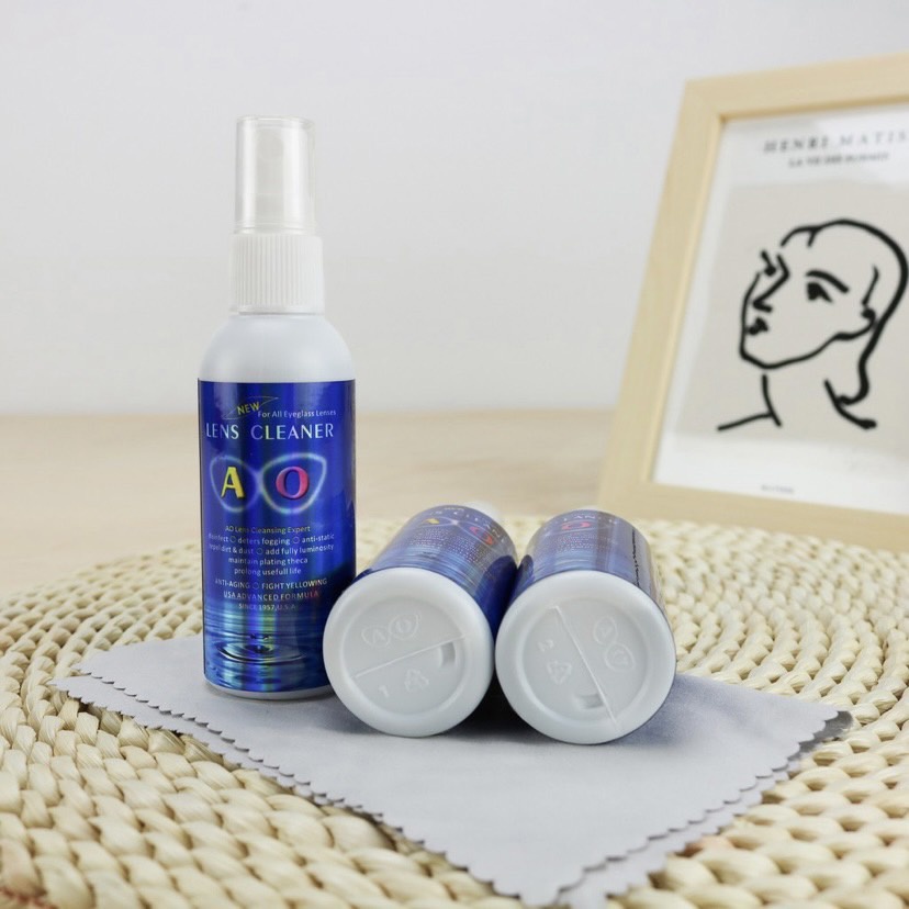 น้ำยาเช็ดเลนส์ น้ำยาเช็ดแว่น ของแท้100 AO lens cleaner (แถมผ้าเช็ดเลนส์ ...