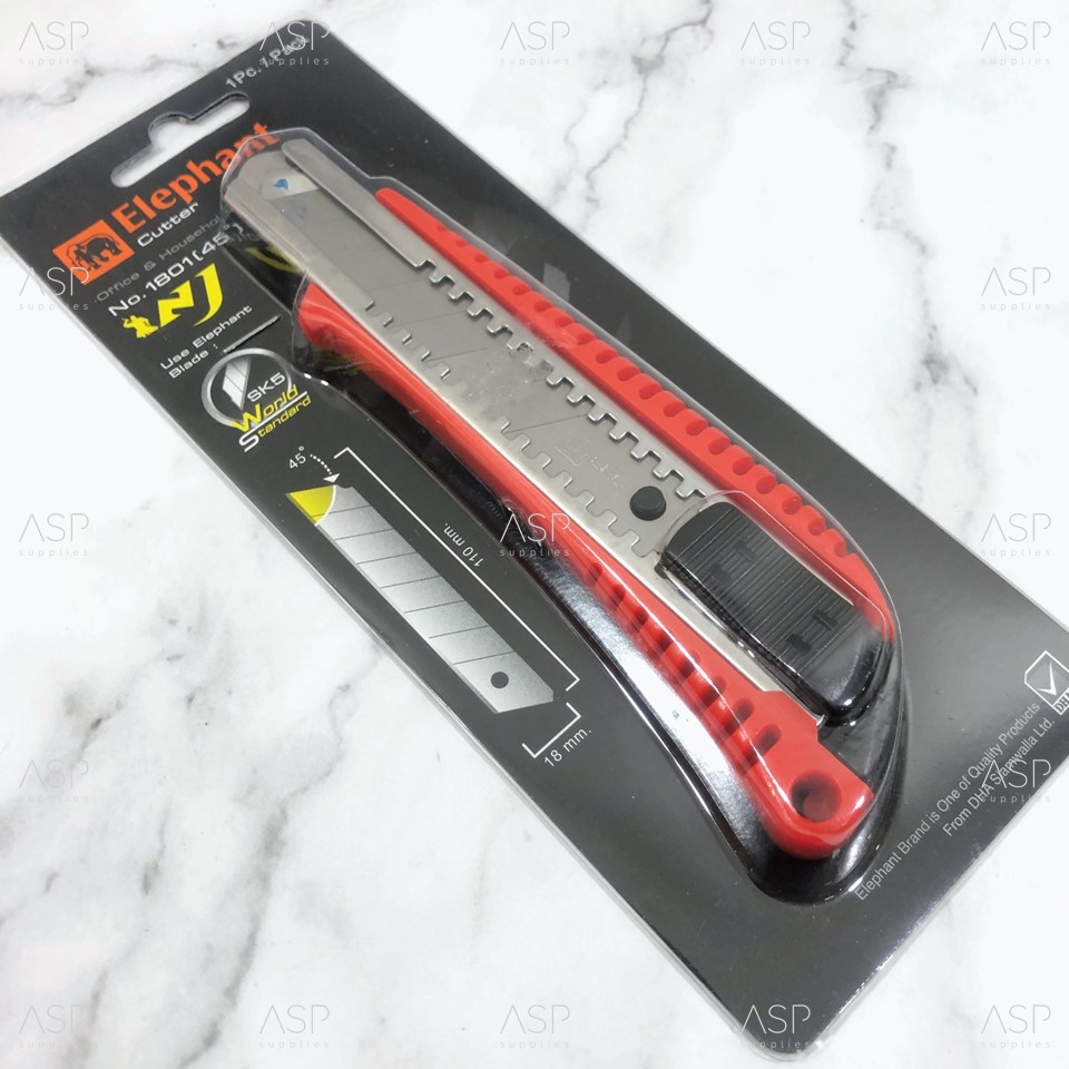 คัตเตอร์ มีดคัตเตอร์ Cutter ตราช้าง Elephant no.1801 ใบมีดเอียง 45 องศา ...