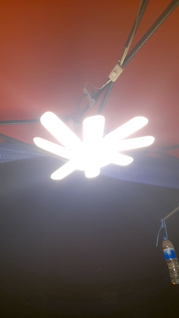 MRP 460w LED แสงขาว หลอดไฟรูปทรงใบพัด 8แฉก ไฟดอกไม้ 8แฉก ไฟ 81 ไฟ 8 ขา ...