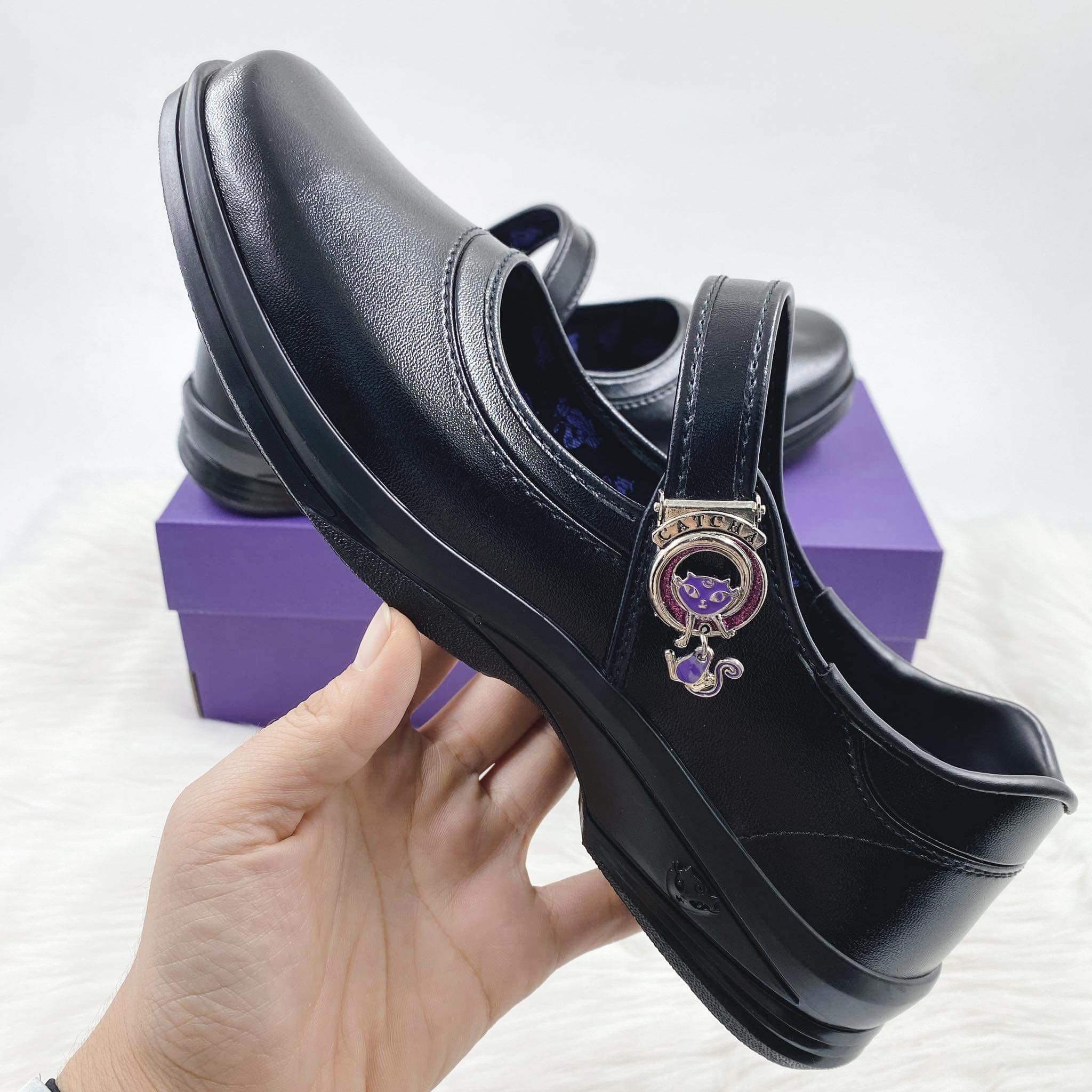 Catcha รองเท้านักเรียนเด็ก รองเท้านักเรียนหนังดำ ไซส์30-42 - leejinShop ...
