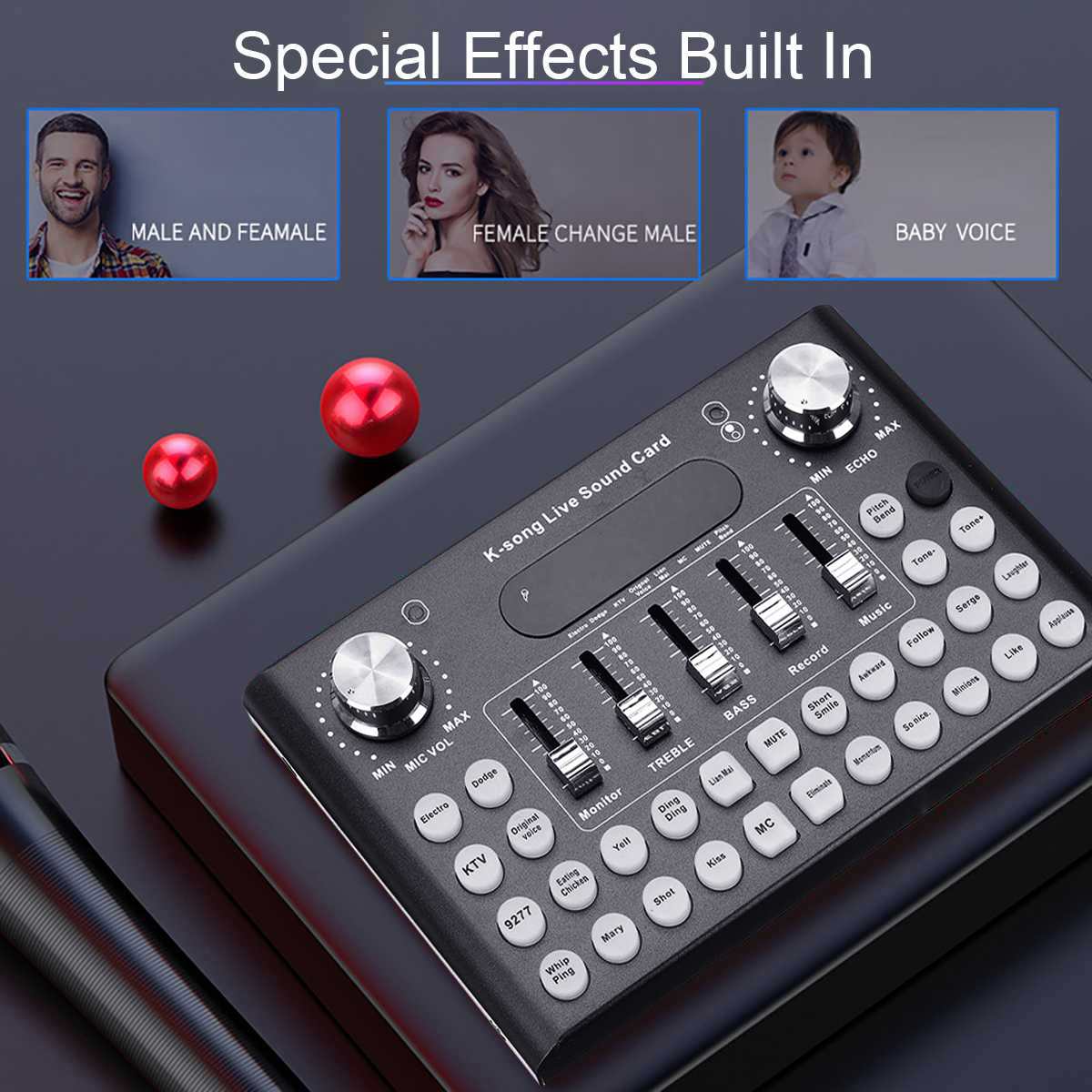 จัดส่งในพื้นที่ซาว์นการ์ดแปลงสัญญาณเสียง การ์ดเสียงสด F9 audio ...