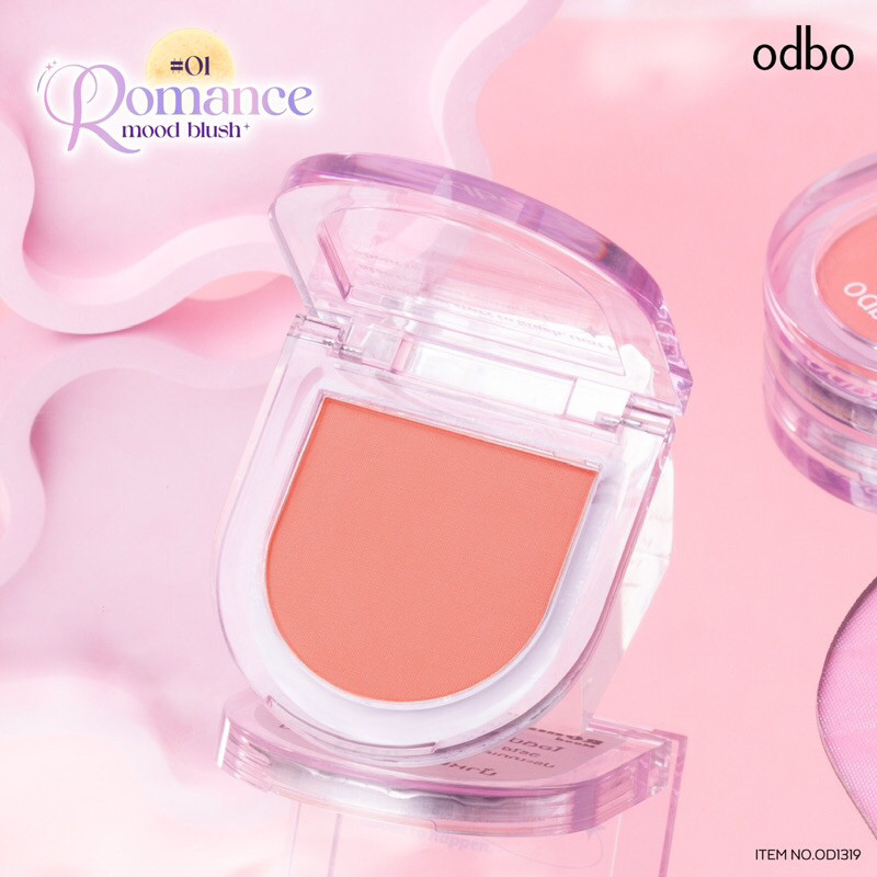 Odbo Romance Mood Blush OD1319 2.8g. โอดีบีโอ โรแมนซ์ มู้ด บลัช.(1ชิ้น) - Iyakornshop - ThaiPick