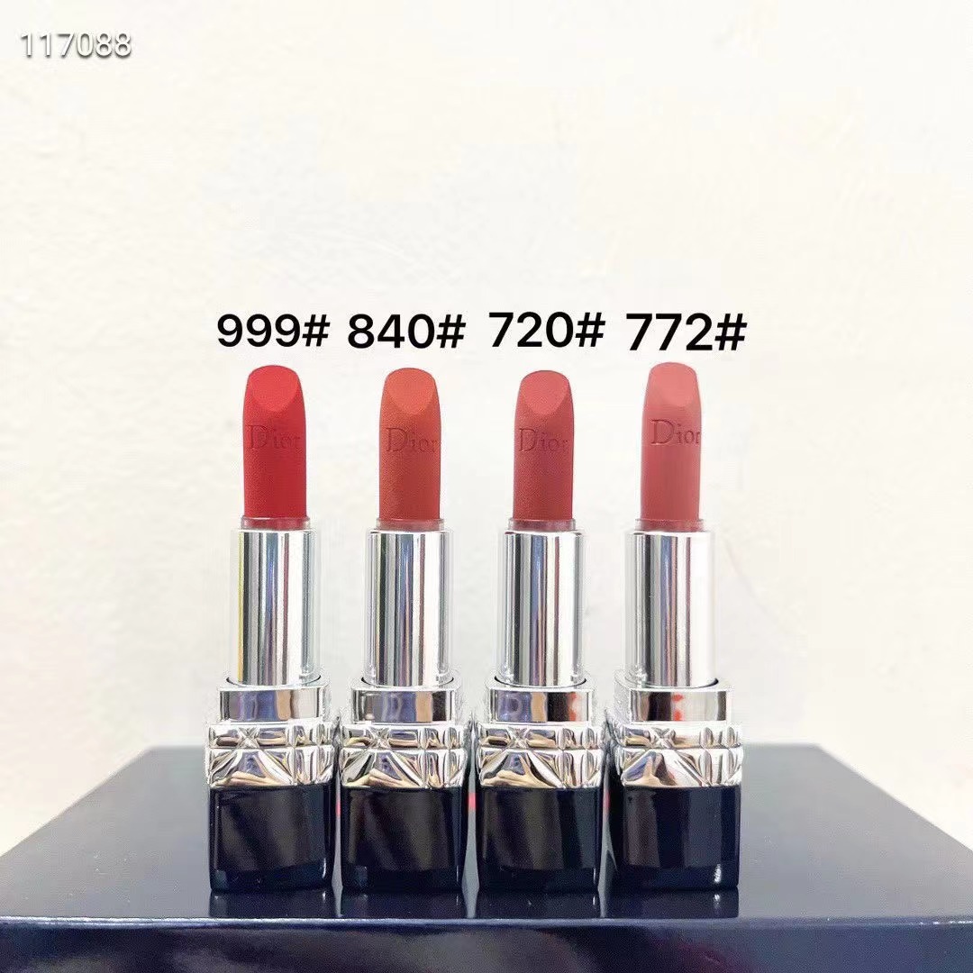 100%แท้???? DIOR mini Lipstick Intense Blue Gold 999 840 720 772 1.5g*4 ...
