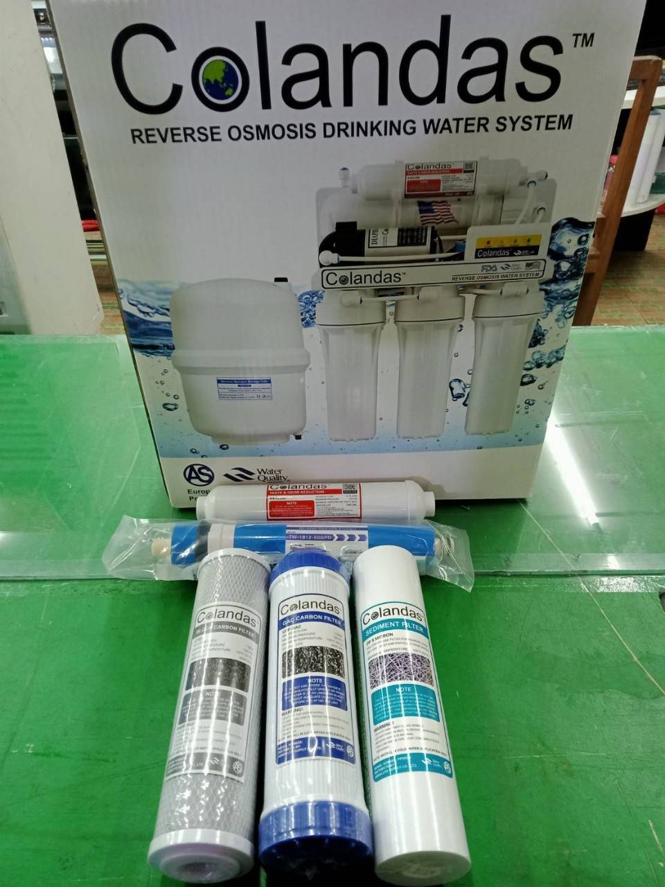 เครื่องกรองระบบ RO 5 ขั้นตอน ติดตั้งง่ายและง่ายต่อการซ่อมบำรุง มีความละเอียดถึง 0.001 ไมครอน ...