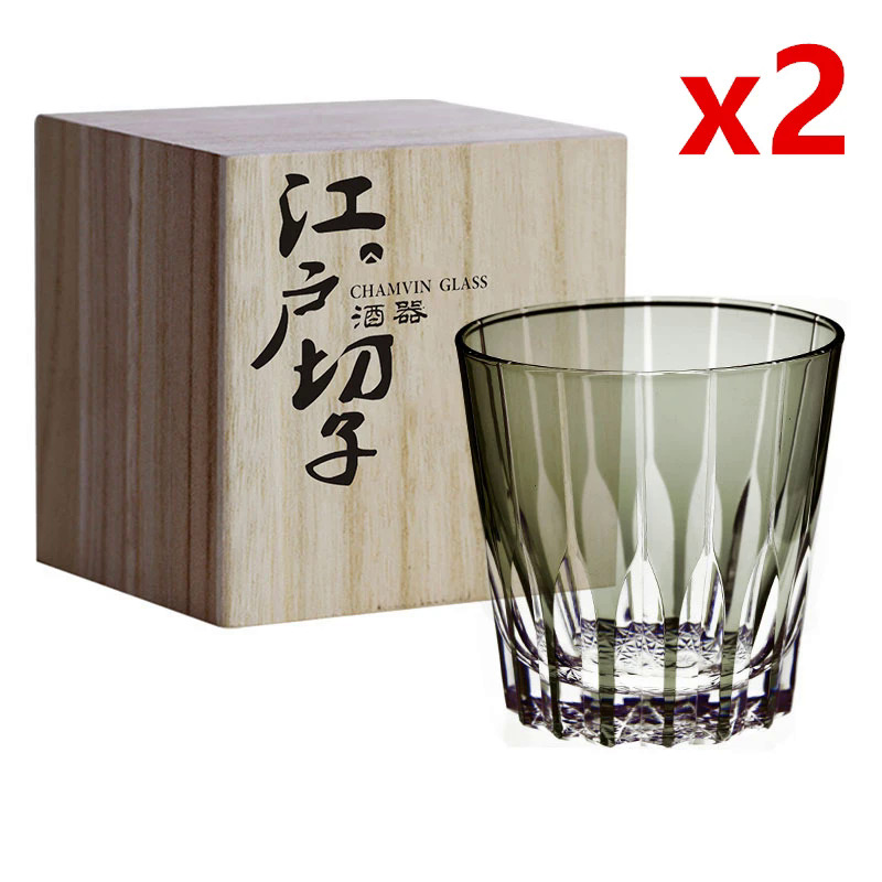 รู้สึกญี่ปุ่น Edo Kiriko คริสตัลวิสกี้แก้ว KAGAMI ออกแบบบรั่นดีถ้วย ...