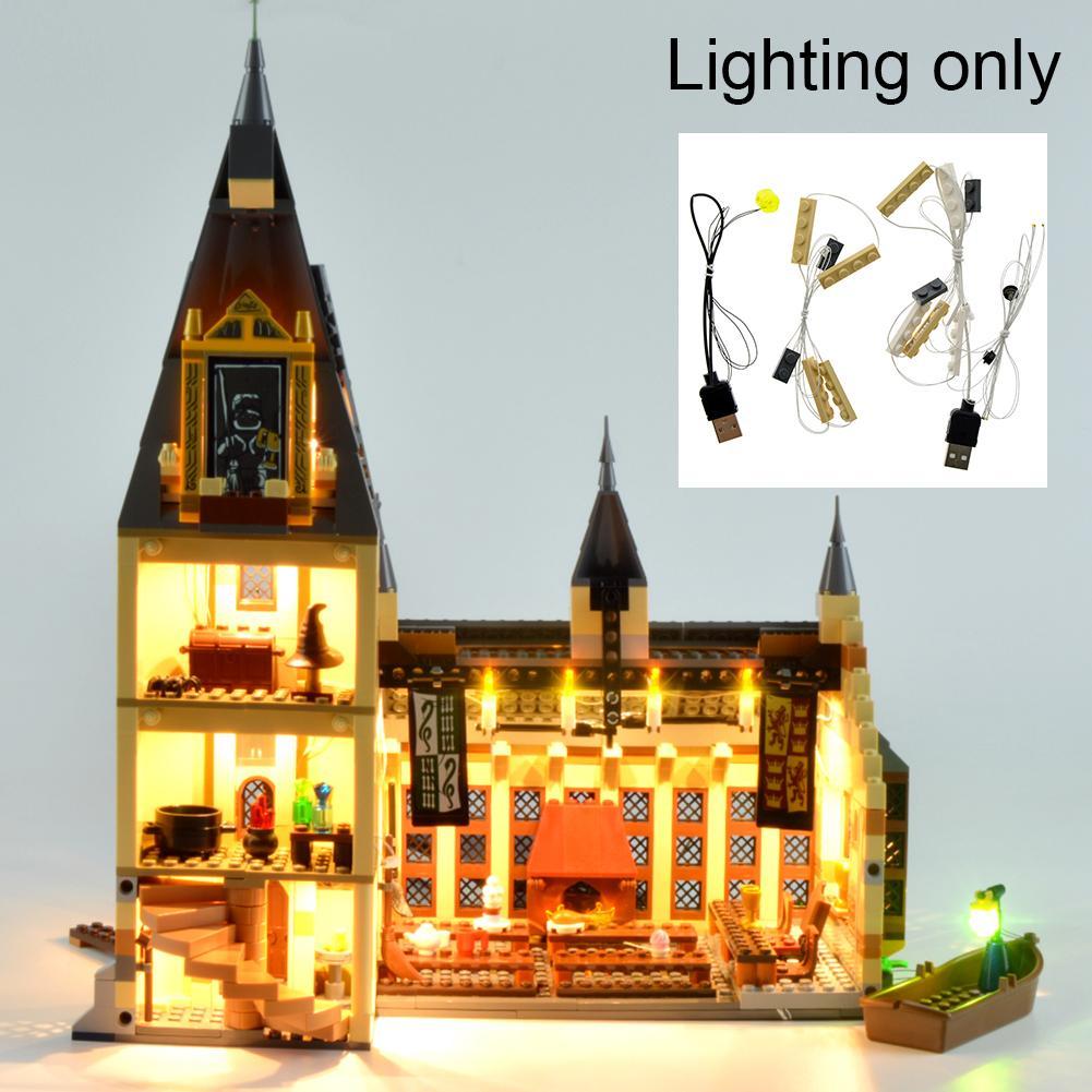 Yeabricks เข้ากันได้กับ LEG O Harry Potter 75954 Castle Hogwarts LED ...
