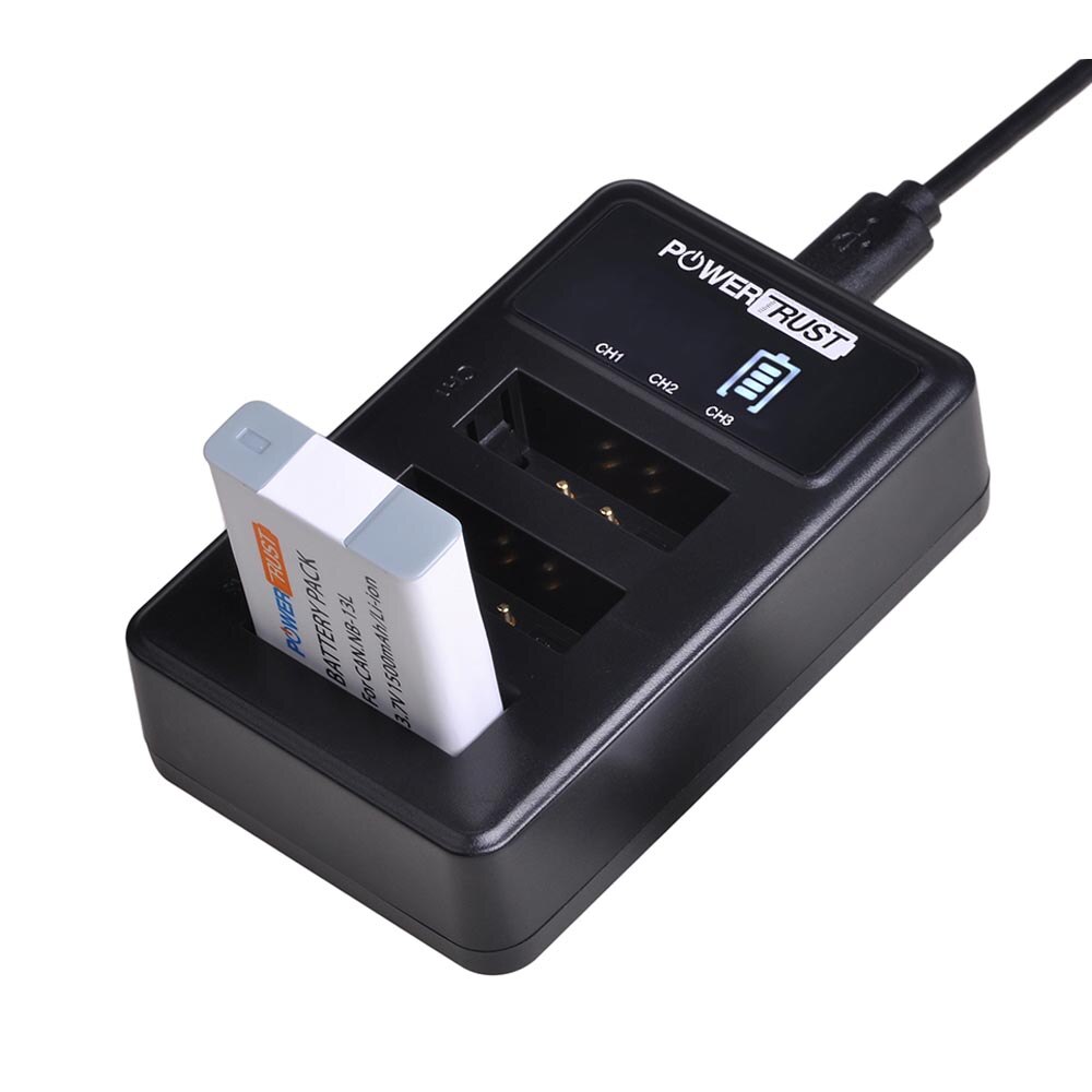 2Pcs NB-13L NB13L NB 13L Battery LED 3-Slots Charger For Canon Powershot G5X G7X G9X G7 X Mark ...