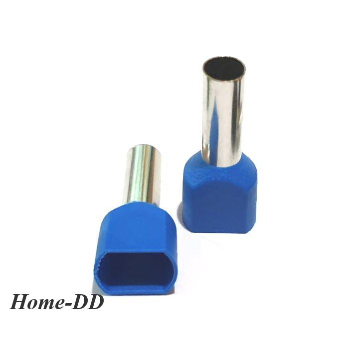 หางปลากลม คอร์ดเอ็น แบบมีฉนวน ย้ำรวมสายไฟ 2 เส้น ขนาด 1.0 Sq.mm (สีน้ำ ...