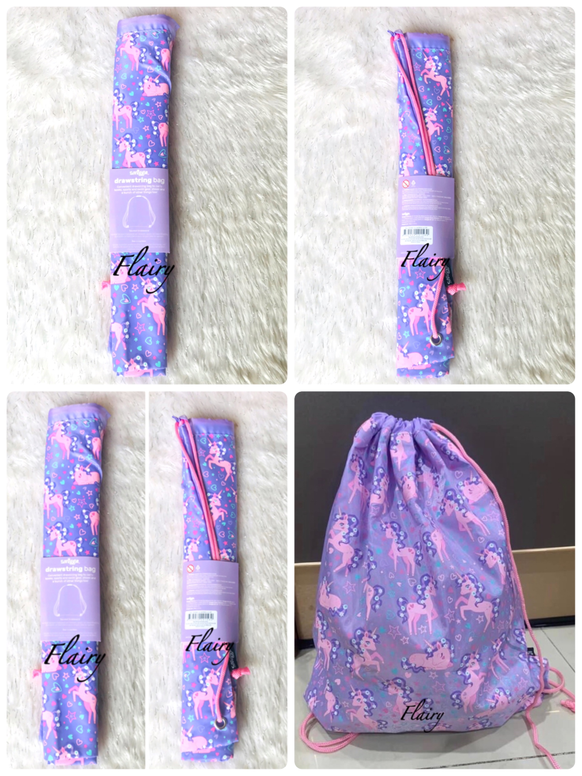 กระเป๋ากันน้ำ แบบหูรูด Smiggle drawstring bag - MixASale