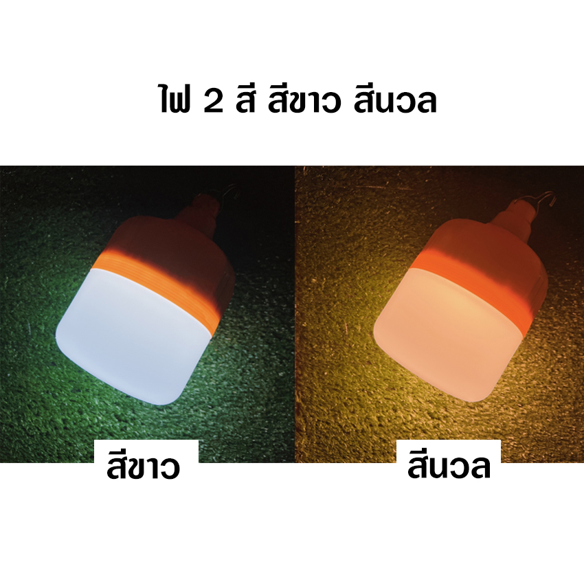 หลอดไฟ LED โคมไฟ รุ่น VJP-906 ชาร์จไฟบ้าน หลอดไฟชาร์จแบต กำลังไฟ 300w มีแสงขาว แสงนวล เหมาะกับ ...