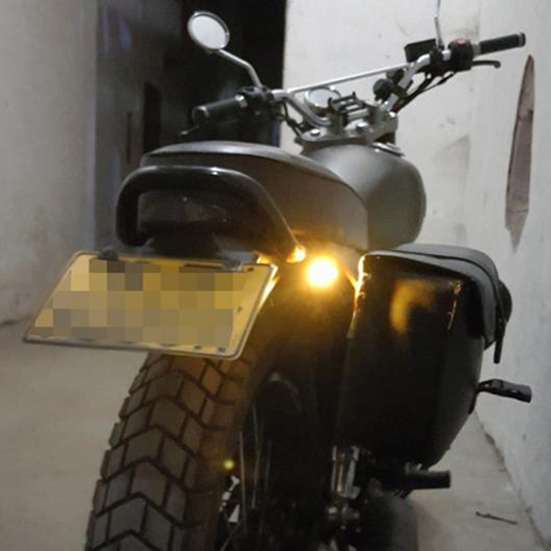 2pcs Universal Motorcycle LED Mini Turn Signal Eagle Eye Shape Turn ...