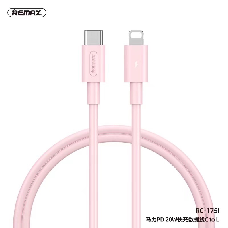 Remax Data Cable PD 20W Fast Charge Type-C to IP สายชาร์จ ชาร์จเร็ว RC-175i 1M. / RC-183i 2M ...