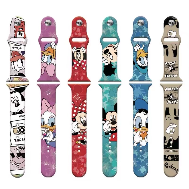 สายSmart watch s 7 6 5 4 321 ขนาด38/40/41mm 42/44/45mm สายยางลายการ์ตูนน่ารักๆ ใช้ได้รุ่น smart ...