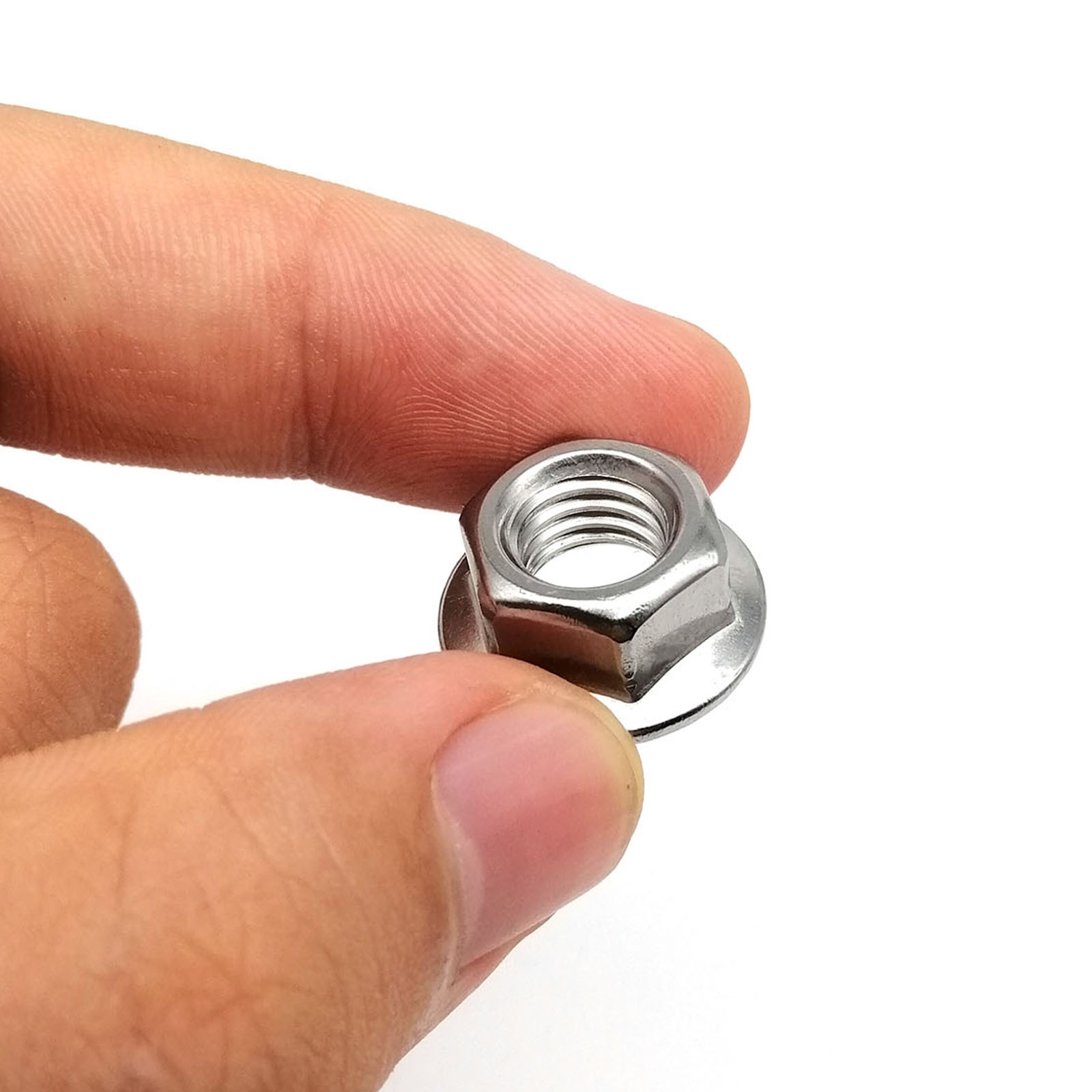 ๑☊ M4 M5 M6 M8 M10 M12 DIN6923 304 A2 70 Stainless Steel Reverse Rotate Left Hand Thread Hexagon ...