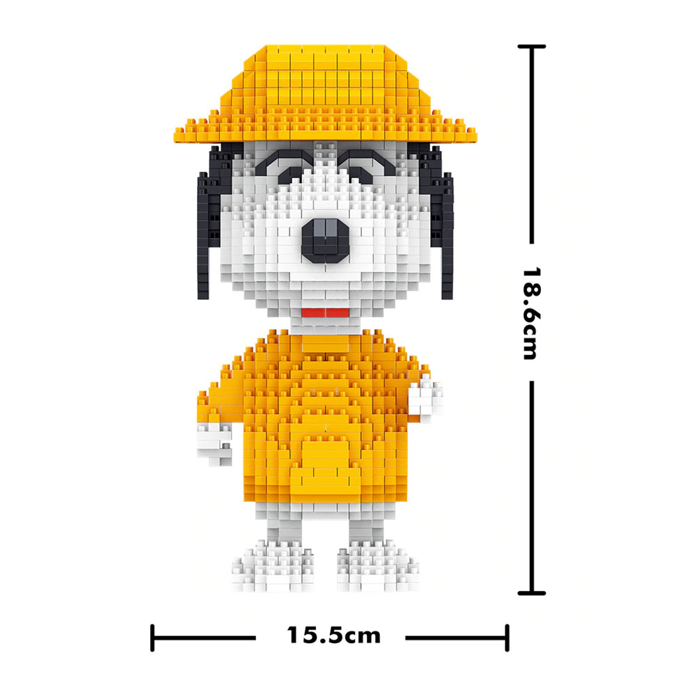 Lezi LN8102 Snoopy in Yellow Nano Building Block Set 1587 Pieces ...