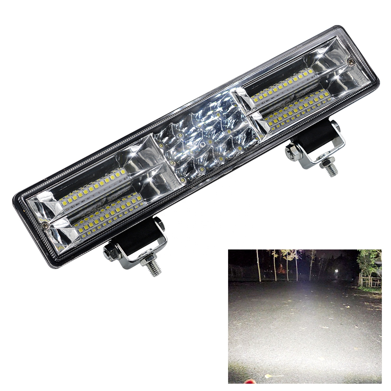 12-inch 12~80V road trip tool light 60W car LED strip rectangular ...