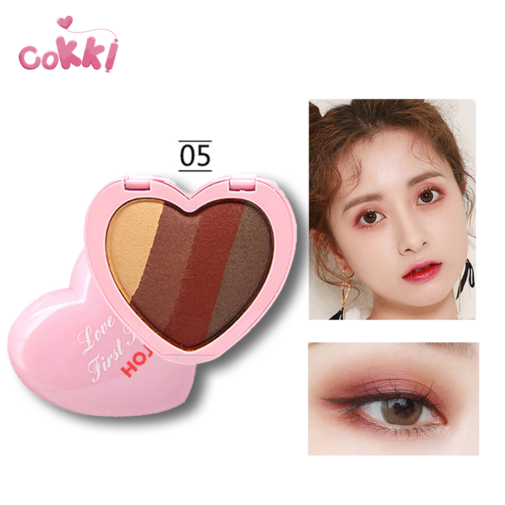 HOJO 8009 แบบลูกหัวใจ ละเอียดเกลี้ยเกลา อายแชโดว์สี่สี FOUR COLOR ...
