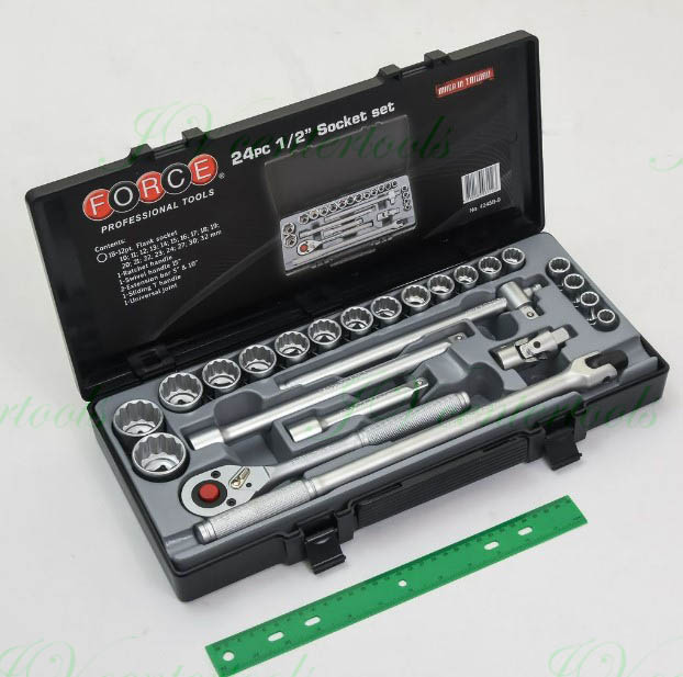 FORCE 4245B-9 ชุดลูกบ็อกซ์ 12 เหลี่ยมขนาด 1/2นิ้ว (4หุน) จำนวน 24ชิ้น ...