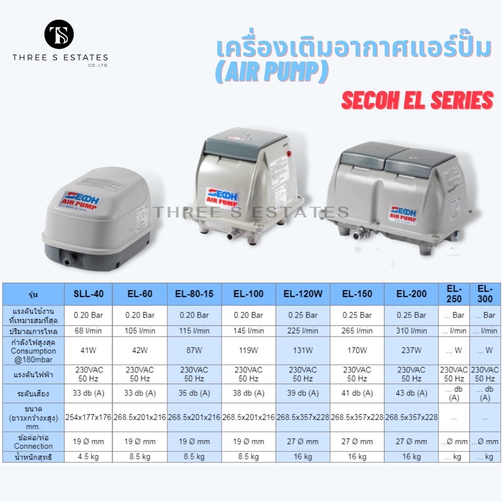 แอร์ปั๊ม Air Pump เครื่องเติมอากาศระบบไดอะแฟรม คุณภาพสูง EL-200 ...