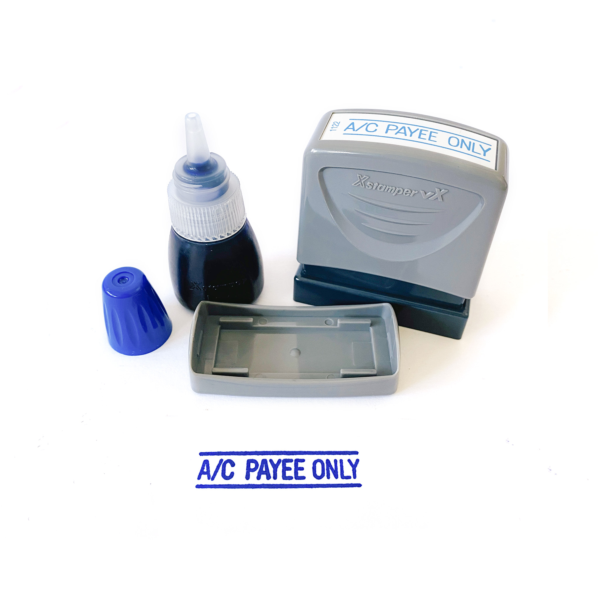 Xstamper ตรายางหมึกในตัว "A/C PAYEE ONLY" หมึกแห้งเร็ว กันน้ำ (สีน้ำ ...