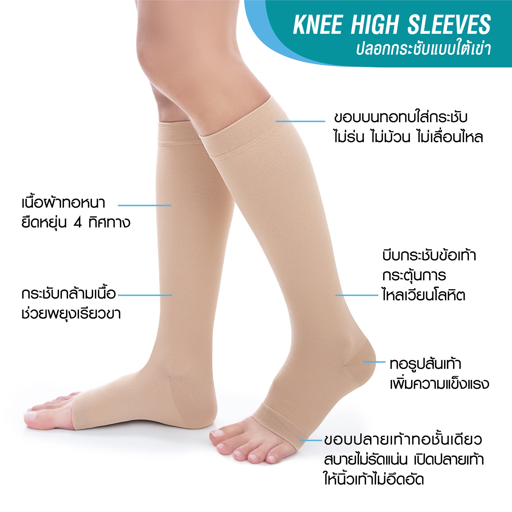 Cherilon เชอรีล่อน ปลอกขา รัดน่อง ขาเรียว ลดน่อง ข้อเท้า เกรดทางการแพทย์ วิ่ง ยืนนาน สตรีมีครรภ์ ...