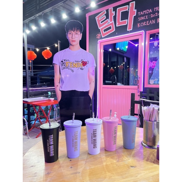 แก้วน้ำ ทีมหวัง Team Wang แก้วเยติ แก้วเก็บความเย็น Jackson wang - kaonao - ThaiPick