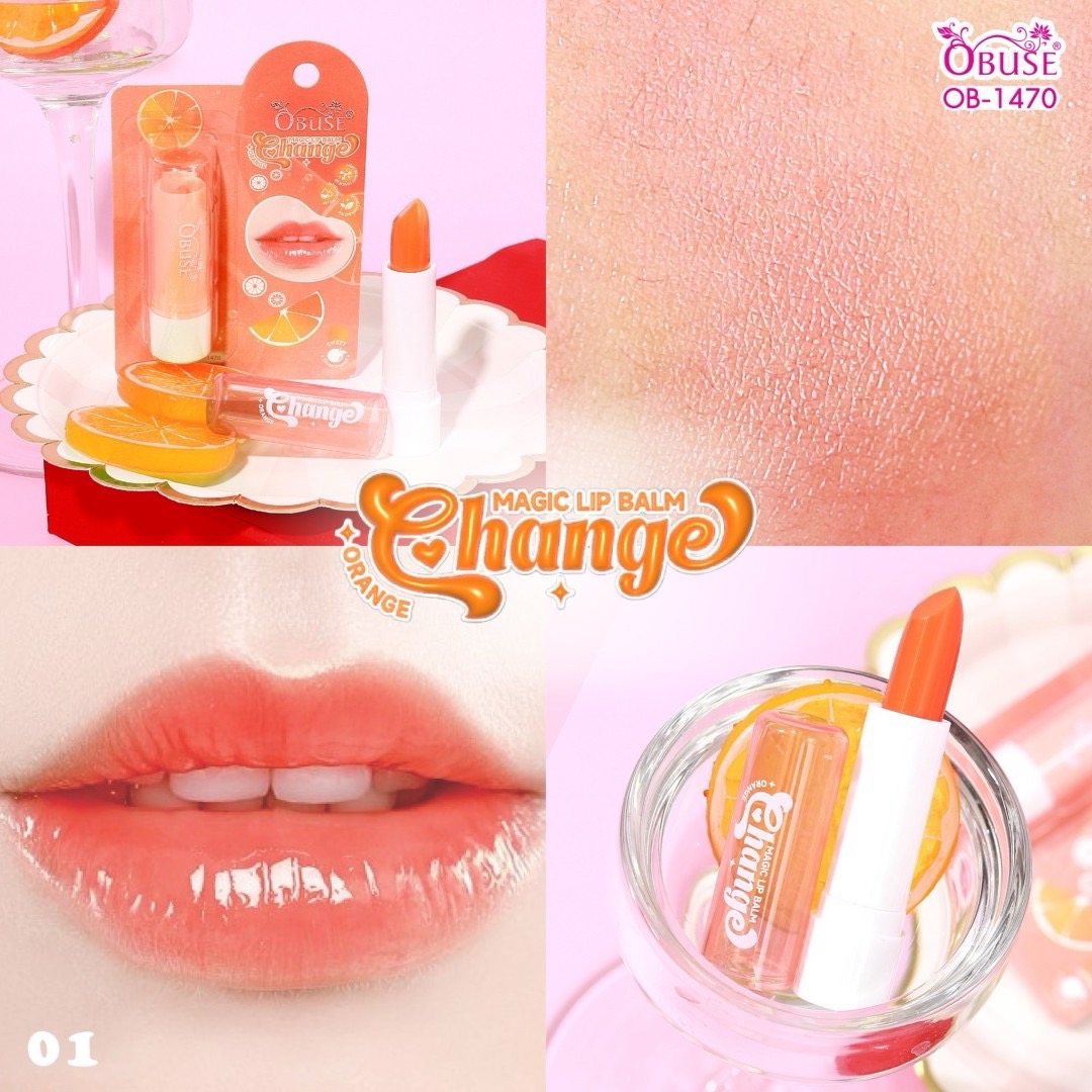 OB-1470 Obuse Change Magic Lip Balm โอบิวซ์ เชนจ์ เมจิก ลิป บาล์ม ลิป ...
