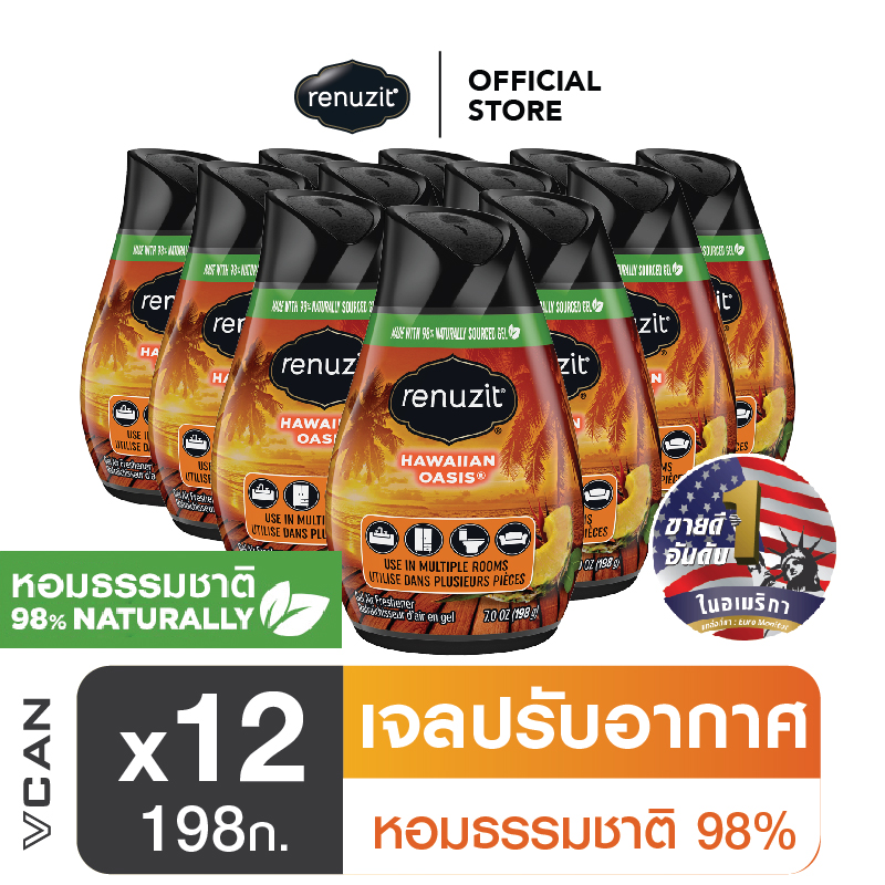 Renuzit Clean Citrus รีนูซิต เจลปรับอากาศกลิ่นคลีนซีตรัส 198 กรัม (ยก ...