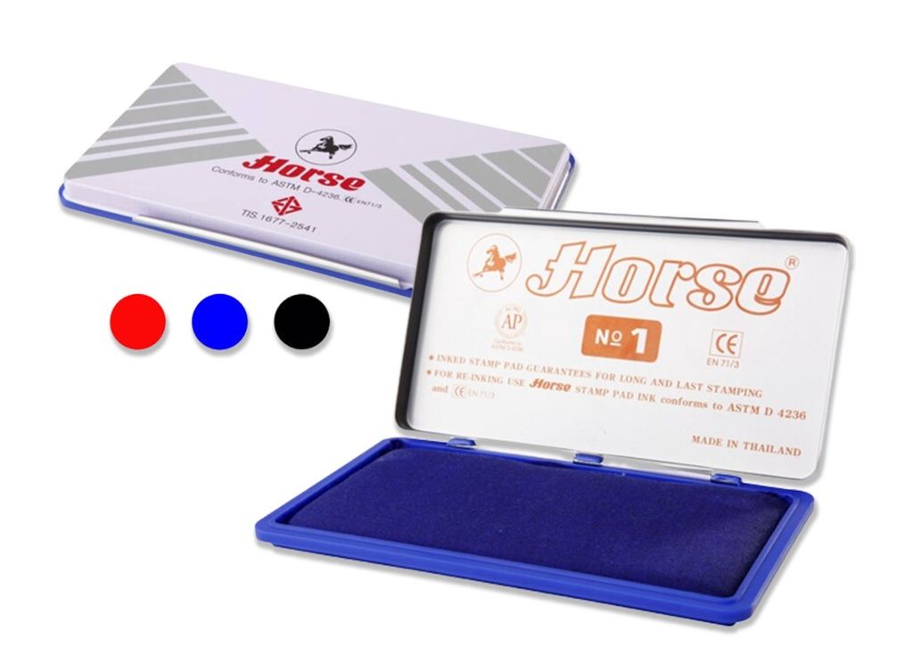 แท่นประทับตรา แท่นประทับตรายาง แป้นหมึก แท่นแสตมป์ ตราม้า เบอร์ 001234 ...