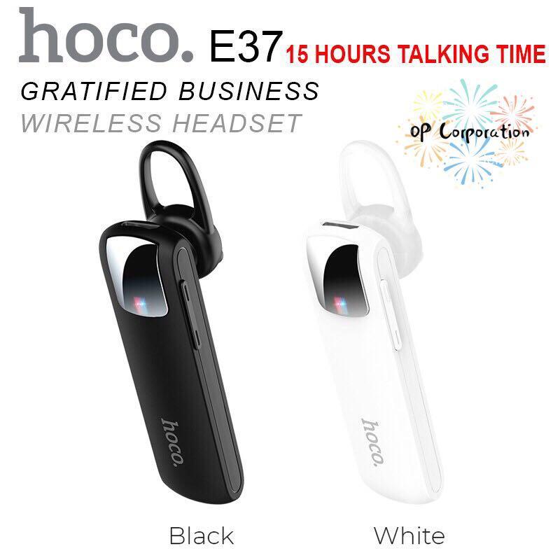 หูฟังบลูทูธไร้สาย Hoco Wireless Headset E37 Gratified Business Earphone With Mic เสียงดี ของแท้ ...