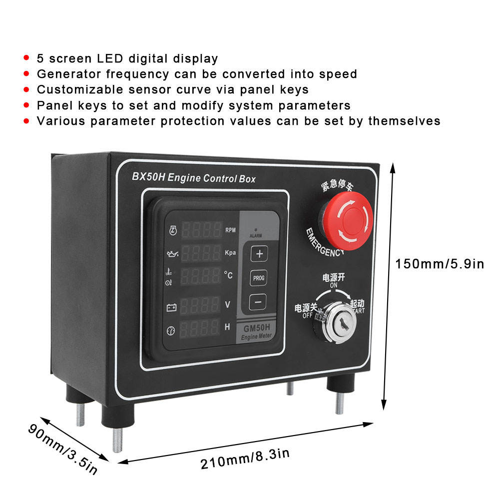 【ลดสุดใจ 】1x Generator LED Digital Multifunction Diesel Engine Monitor ...