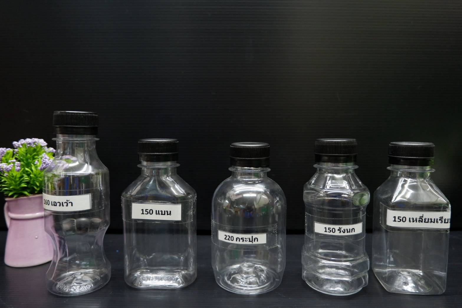 [M]ขวดพลาสติก ขวด PET ขวดพลาสติกใส สำหรับใส่น้ำ ขนาด 250 220 200 180 160 150 140cc. (1 ใบ ...