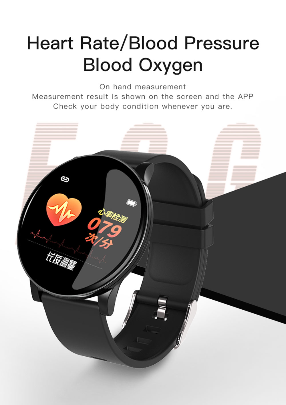 W8 Sport Smart Watch Bracelet Round Bluetooths Waterproof Male ...