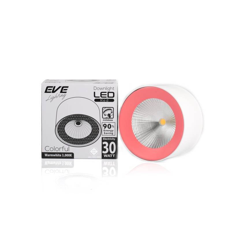EVEโคมดาวน์ไลท์แอลอีดี ติดลอยCOBคัลเลอร์ฟูล-แดง30wวอร์มไวท์ แพ็ค2ชุด - หลอดไฟและส่วนประกอบสำหรับ ...