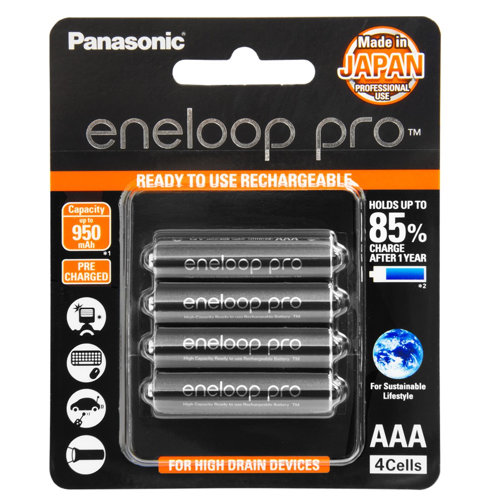ถ่านชาร์จ Ni Mh Panasonic Eneloop Pro Aaa 950 Mah Rechargeable Pack 4