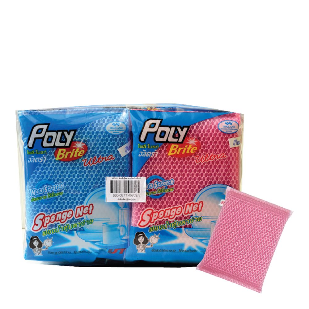 โพลี ไบรท์ อัลตร้า ฟองน้ำหุ้มตาข่าย แพ็ค 12 ชิ้น/Polybrite Ultra Sponge ...